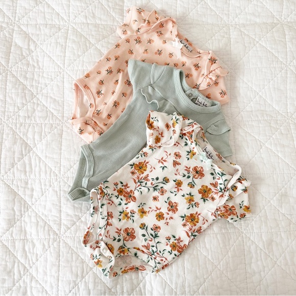 Nicole Miller | One Pieces | Nicole Miller 3 Onesie Bodysuits Floral ...